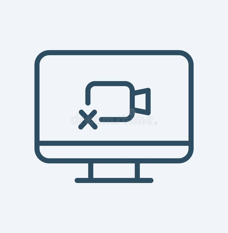 Camera Off Icon. Thin Linear Camera Off Outline Icon Isolated on White ...