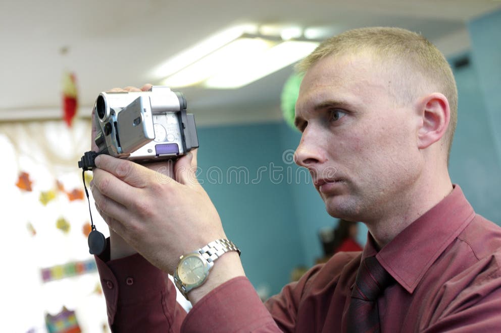 The camera operator stock image. Image of lens, human - 9512883