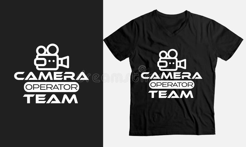 Camera Operator Team Filming Camerawoman Funny Stock Vector ...