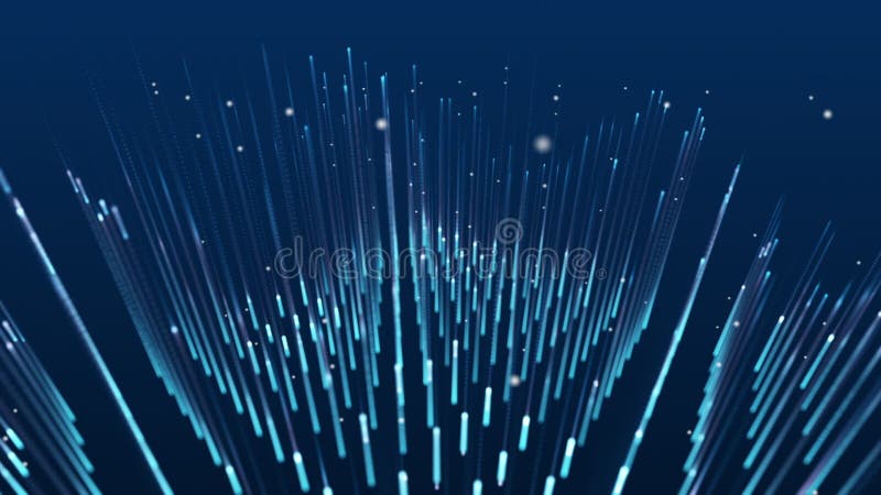 Blue Fiber Optic Data Particles Technology Background Stock Video ...