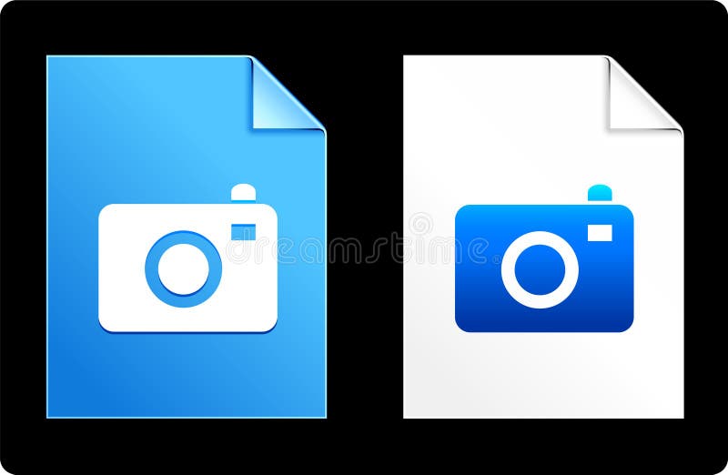 Digital Camera Icon on Round Internet Button Stock Illustration ...