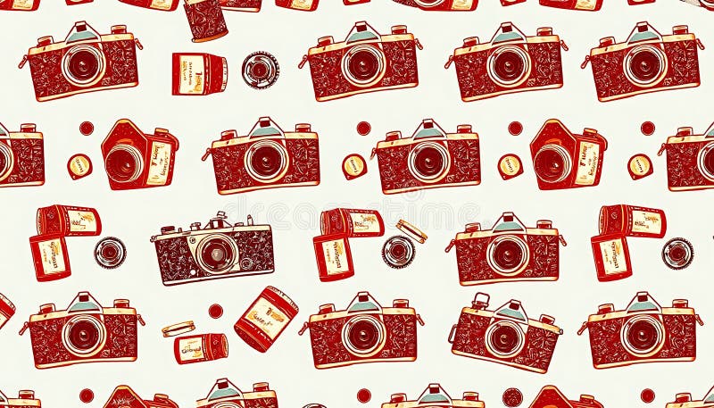 Camera Pattern Background, Photography and Creativity, Stock Photo ...