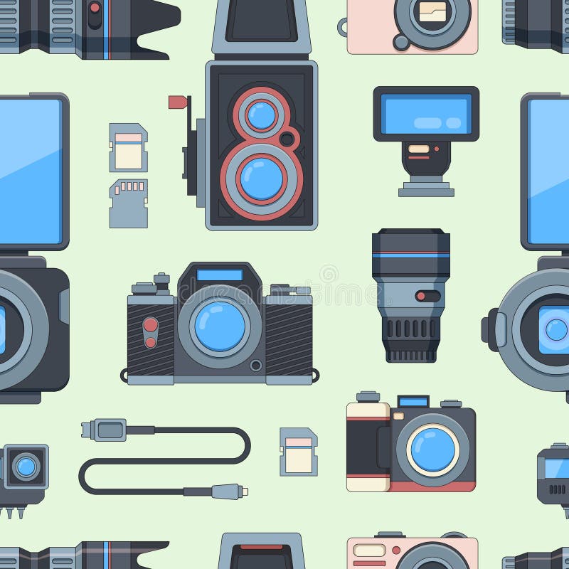 Seamless Camera Pattern Stock Illustrations – 14,871 Seamless Camera ...
