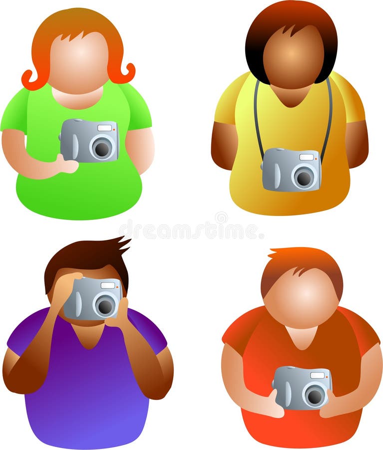 Camera people stock illustration. Illustration of camera - 381164