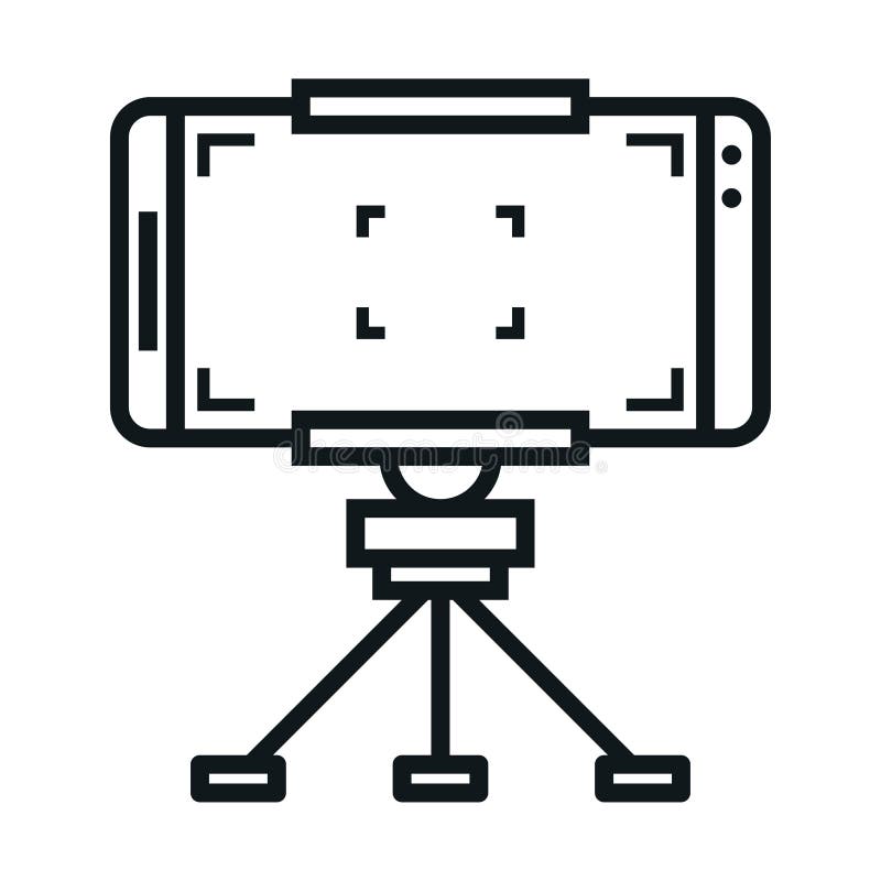Camera phone icon stock vector. Illustration of thin - 268975020