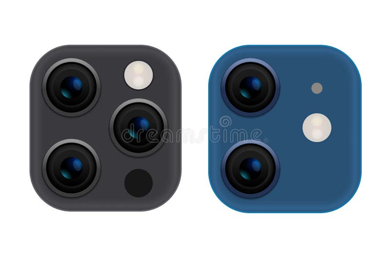 Camera Phone Lens Mobile 3d Vector Icon. Smart Phone Camera Lense Back ...