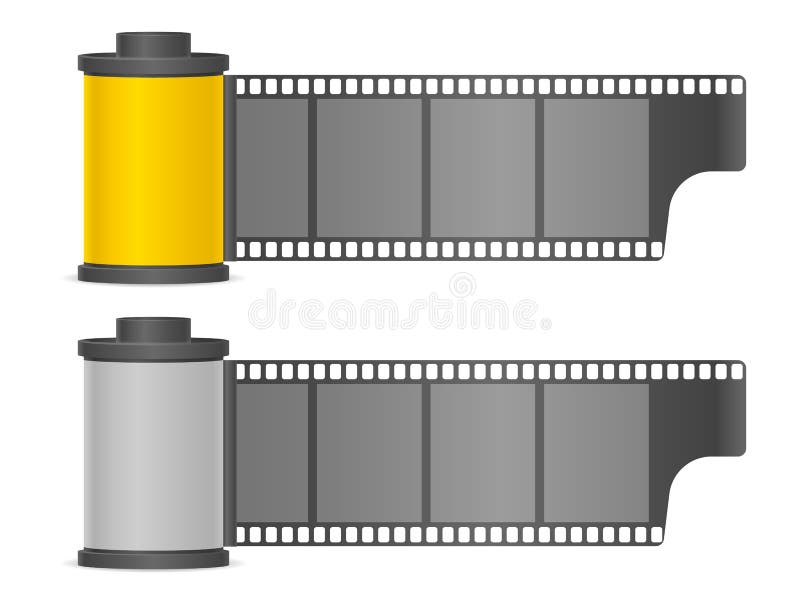 Camera Photo Film Container Set Stock Vector - Illustration of roll ...