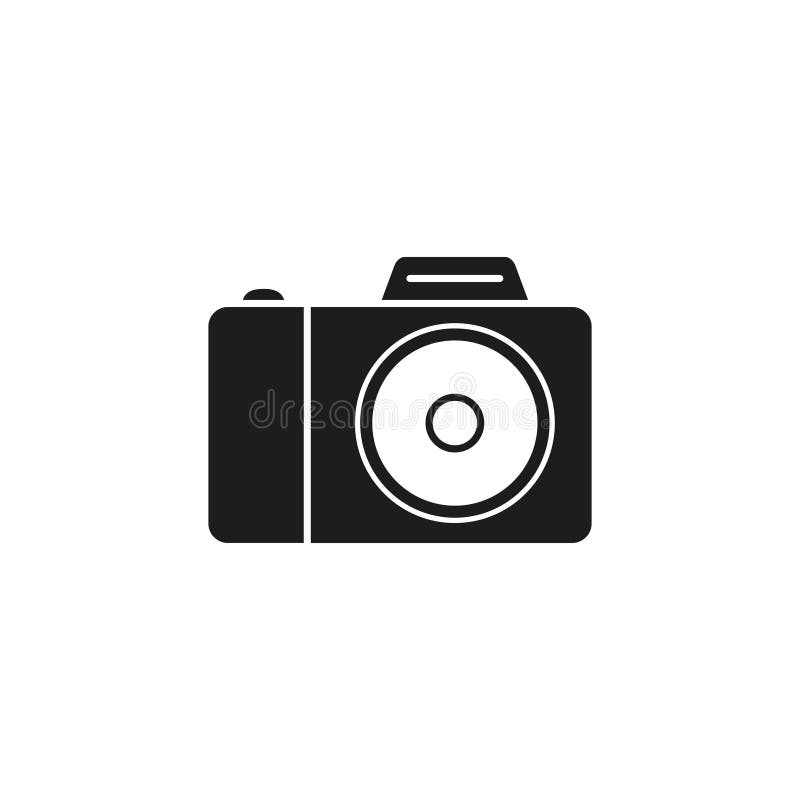 Camera photo icon black stock vector. Illustration of element - 112476417