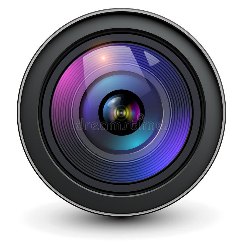 Camera photo lens, 3d icon stock illustration. Illustration of shot ...