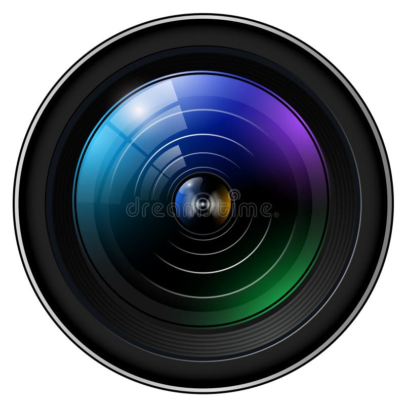 Camera photo lens, 3d icon stock vector. Illustration of focus - 357062387