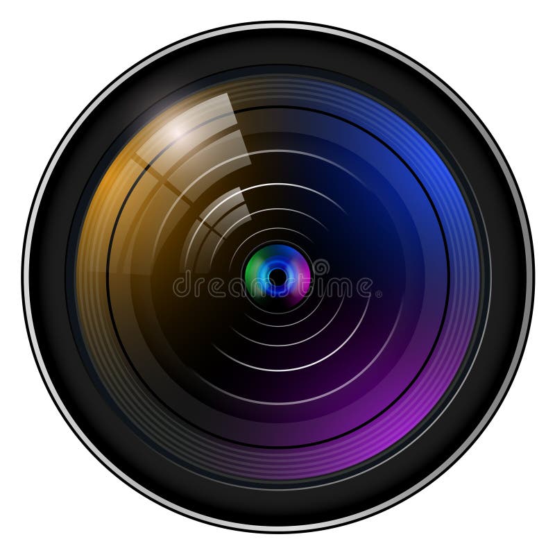Camera photo lens, 3d icon stock vector. Illustration of device - 359836278