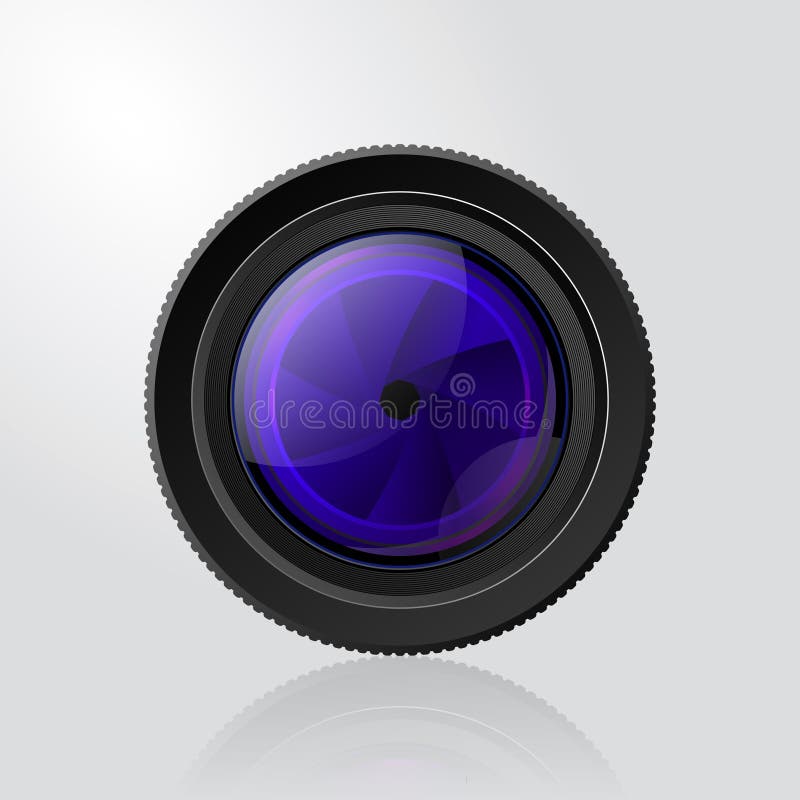 Camera Photo Lens with Shutter. Stock Vector - Illustration of glass ...
