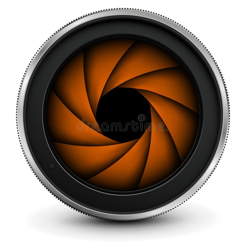 Camera Photo Lens With Shutter. Stock Vector - Illustration of design ...