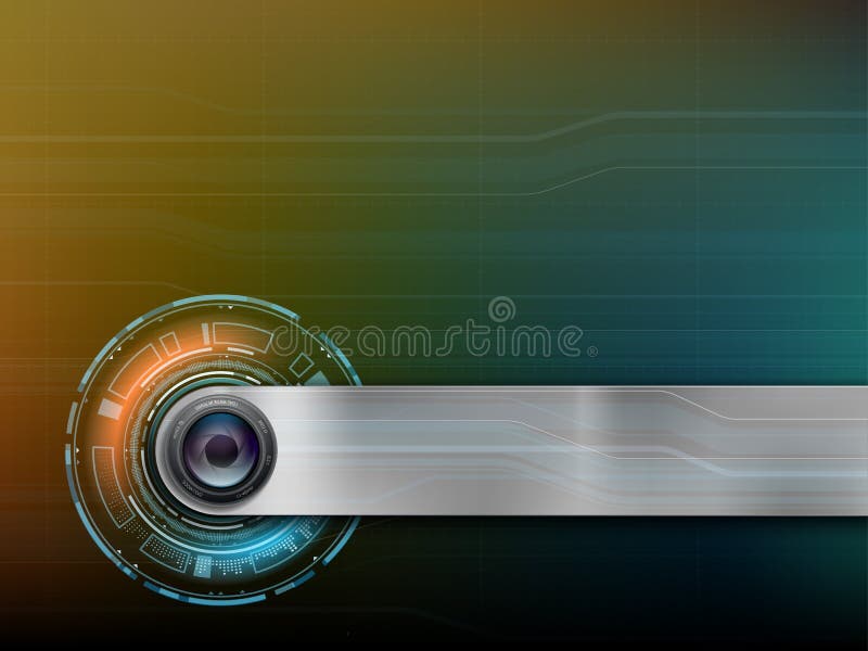 Camera Lens is in the Form of a Human Eye. Stock Vector - Illustration ...