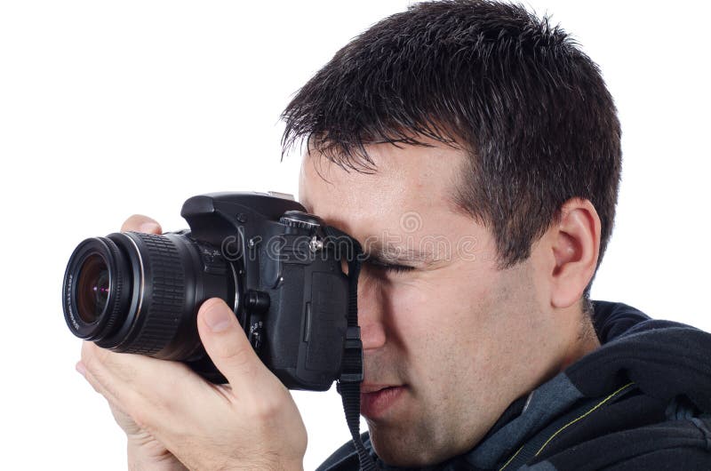 Camera and Photographer stock photo. Image of handsome - 17854864