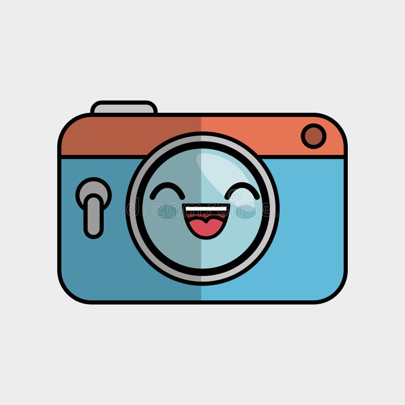 Camera Photographic Character Handmade Drawn Stock Vector ...