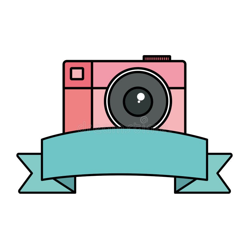 Camera And Shooting Star Black And White Stock Vector - Illustration of ...