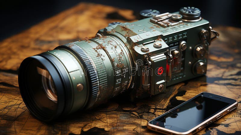 Camera Photographic with Smartphone Devices Stock Image - Image of ...