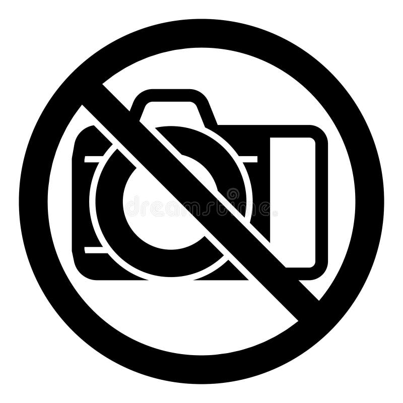 Camera for Photography Ban Solid Icon, Prohibited Elements Concept ...