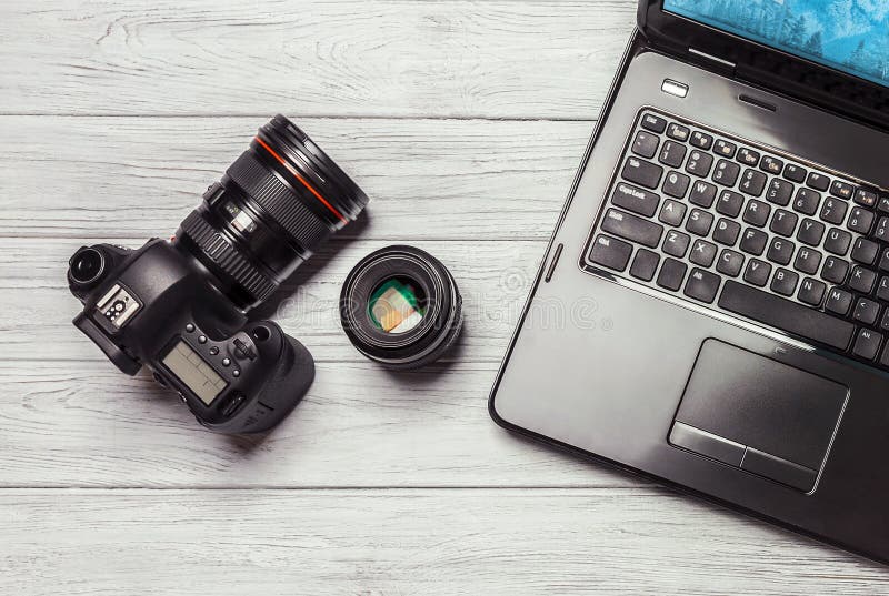 Camera Photography Design Studio Editing Concept Stock Image - Image of ...