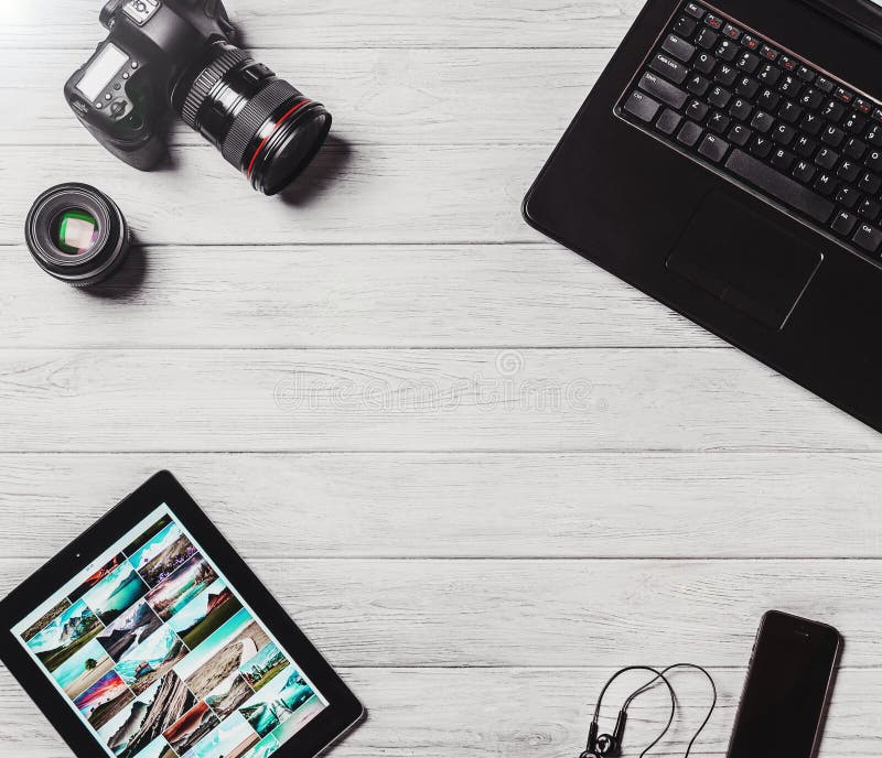 Camera Photography Design Studio Editing Concept Stock Image - Image of ...