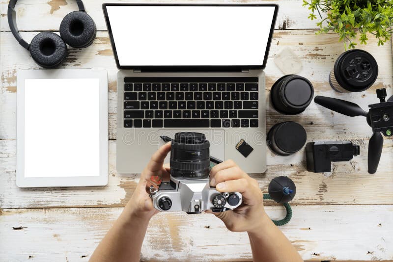 Camera Photography Design Studio Editing Concept Stock Image - Image of ...