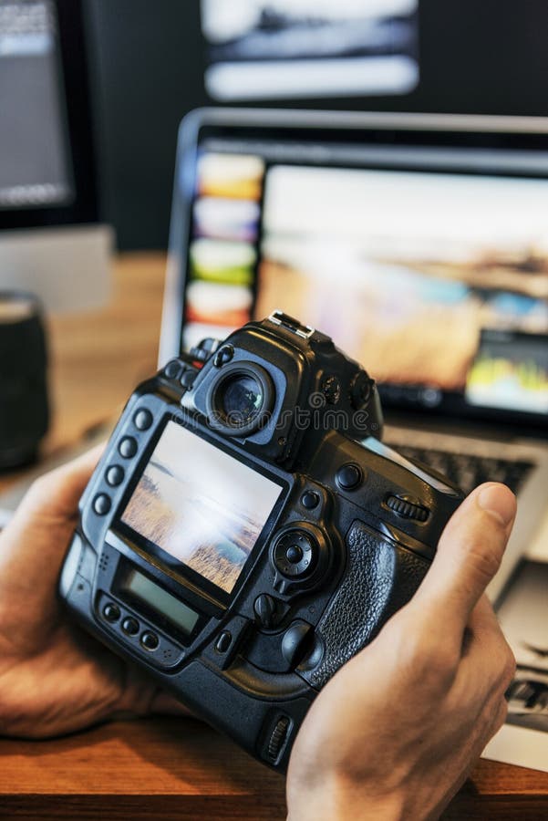Camera Photography Photographer Working Checking Concept Stock Image ...