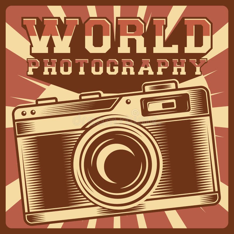 Camera Photography Rustic Classic Retro Vintage Signage Poster Stock ...