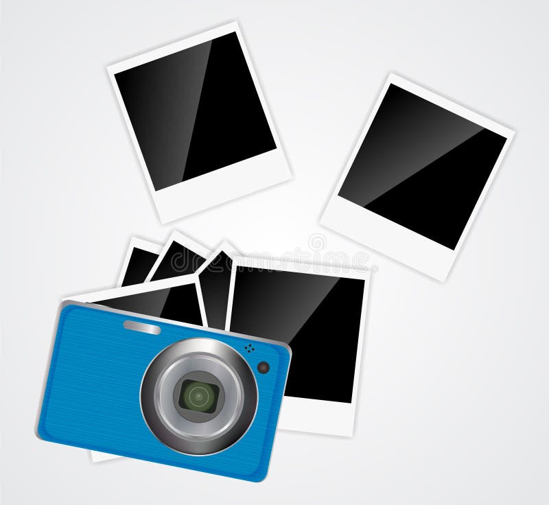 Camera, Photos Frame Vector Illustration Stock Vector - Illustration of ...