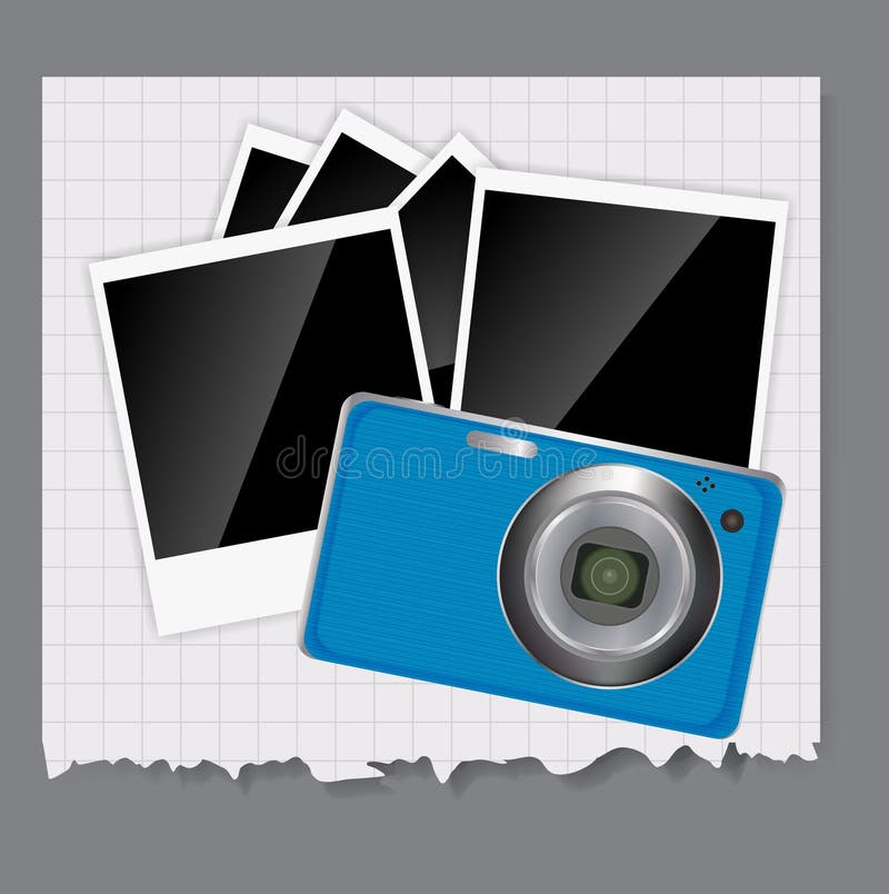 Camera, Photos Frame Vector Illustration Stock Vector - Illustration of ...