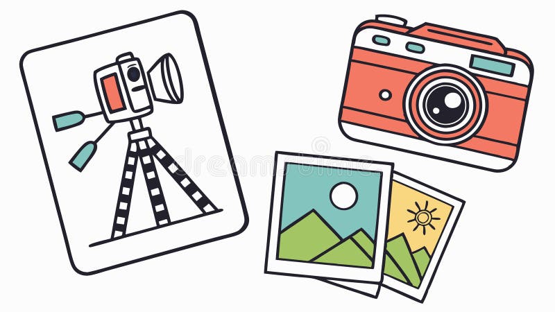 Camera and Photos Photography and Visual Media Illustration Generative ...