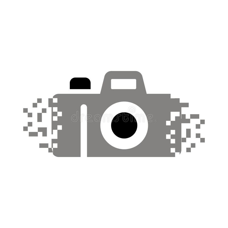 Camera pixel logo stock vector. Illustration of company - 124934589