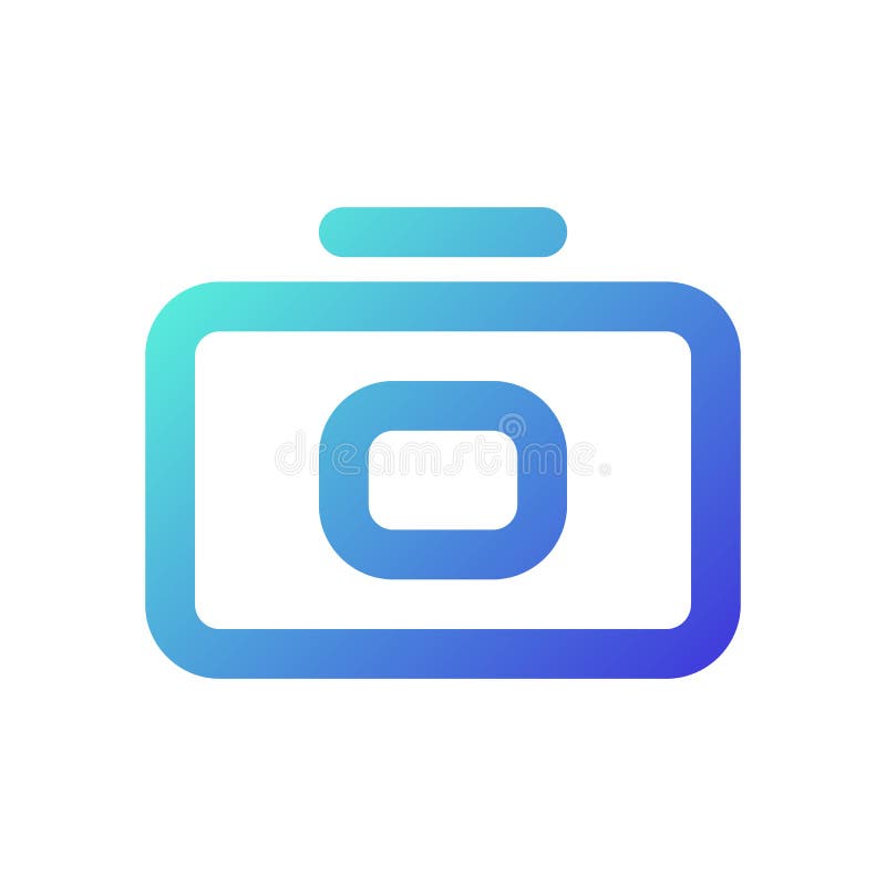 Camera Pixel Perfect Gradient Linear Ui Icon Stock Vector ...