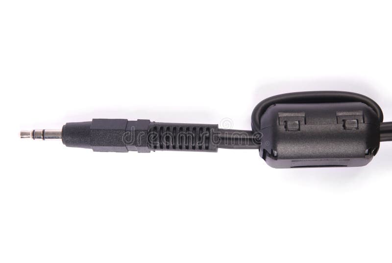 Camera Power Connectors Isolated on White Background. Side View Stock ...