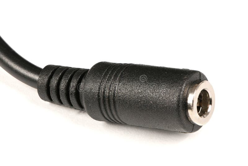 Camera Power Connectors Isolated on White Background. Side View Stock ...