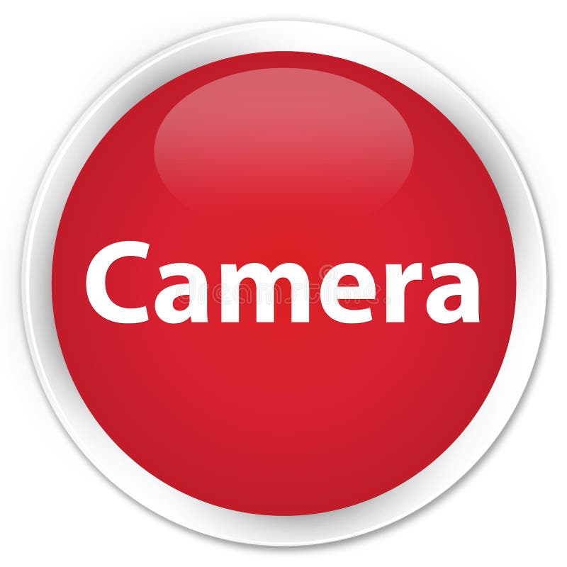 Camera Premium Red Round Button Stock Illustration - Illustration of ...