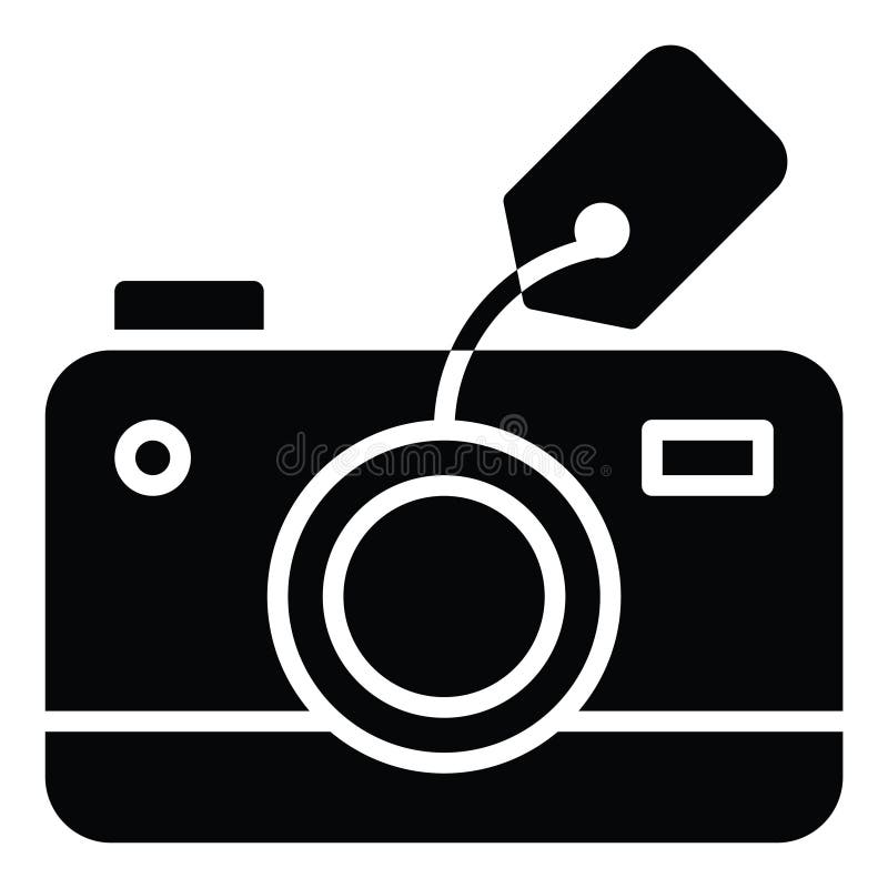 Camera with Price Tag Icon, Summer Sale Related Vector Stock Vector ...