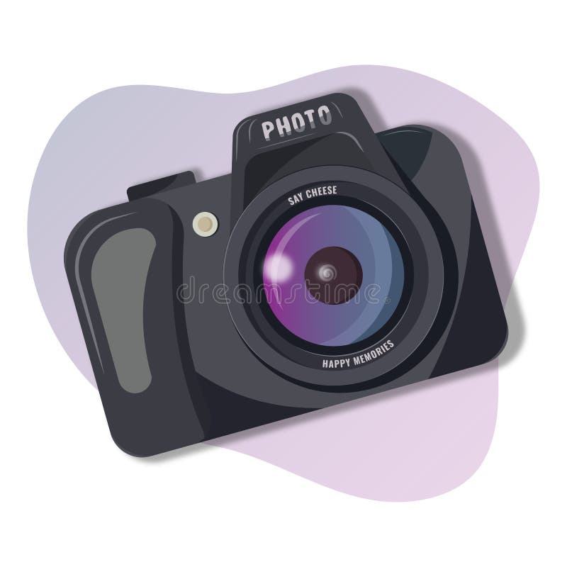 Camera, Professional Stylish Camera. Vector Illustration. Stock Vector ...