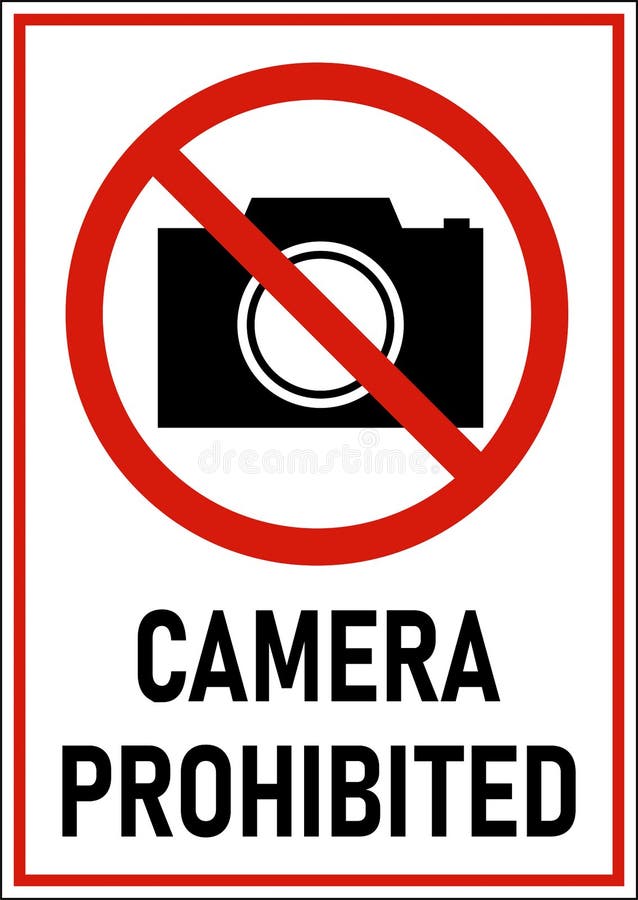 Camera Prohibited Sign on White Background Stock Vector - Illustration ...