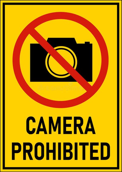 Camera Prohibited Sign on White Background Stock Vector - Illustration ...