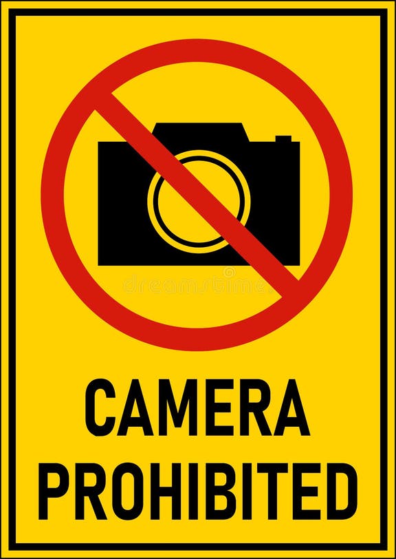 Camera Prohibited Sign on White Background Stock Vector - Illustration ...