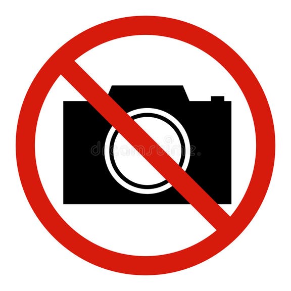Camera Prohibited Sign on White Background Stock Vector - Illustration ...