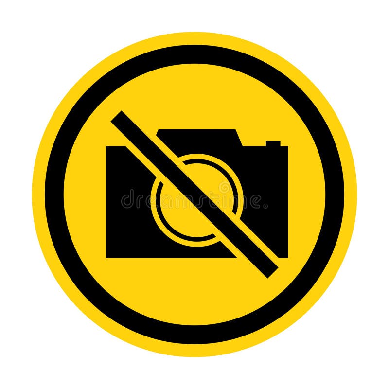 Camera Prohibited Sign on White Background Stock Vector - Illustration ...