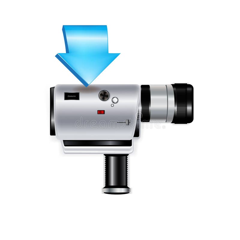 Camera Recorder with Arrow Isolated Stock Vector - Illustration of ...
