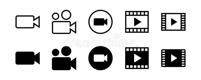 Camera Recorder Film Video Icon Symbol Vector Simple Flat Modern Design ...
