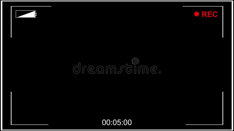 Camera Recording Screen Overlay with a Digital Display and Timer Stock ...