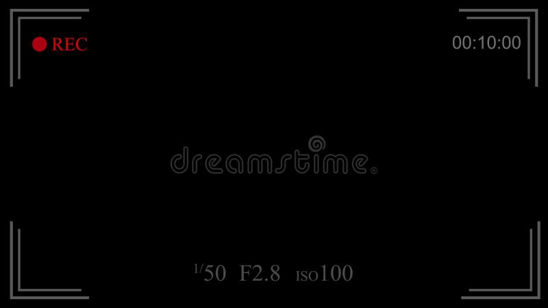 Camera Recording Screen Overlay with a Digital Display and Timer Stock ...