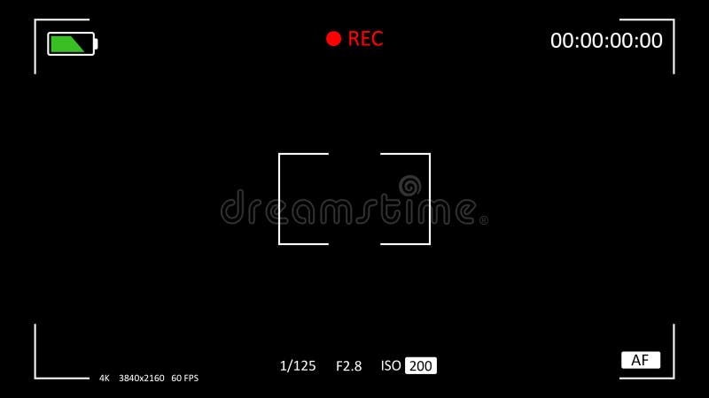 Camera Recording Screen Overlay Stock Illustration - Illustration of ...
