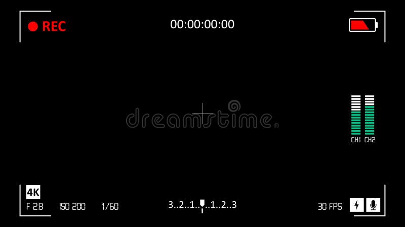 Camera Recording Screen Overlay Stock Illustration - Illustration of ...