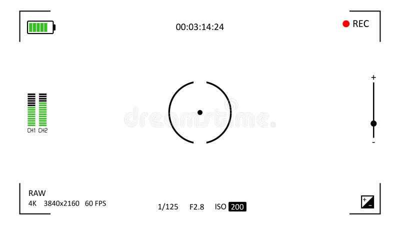 Camera Recording Screen Overlay Stock Illustration - Illustration of ...